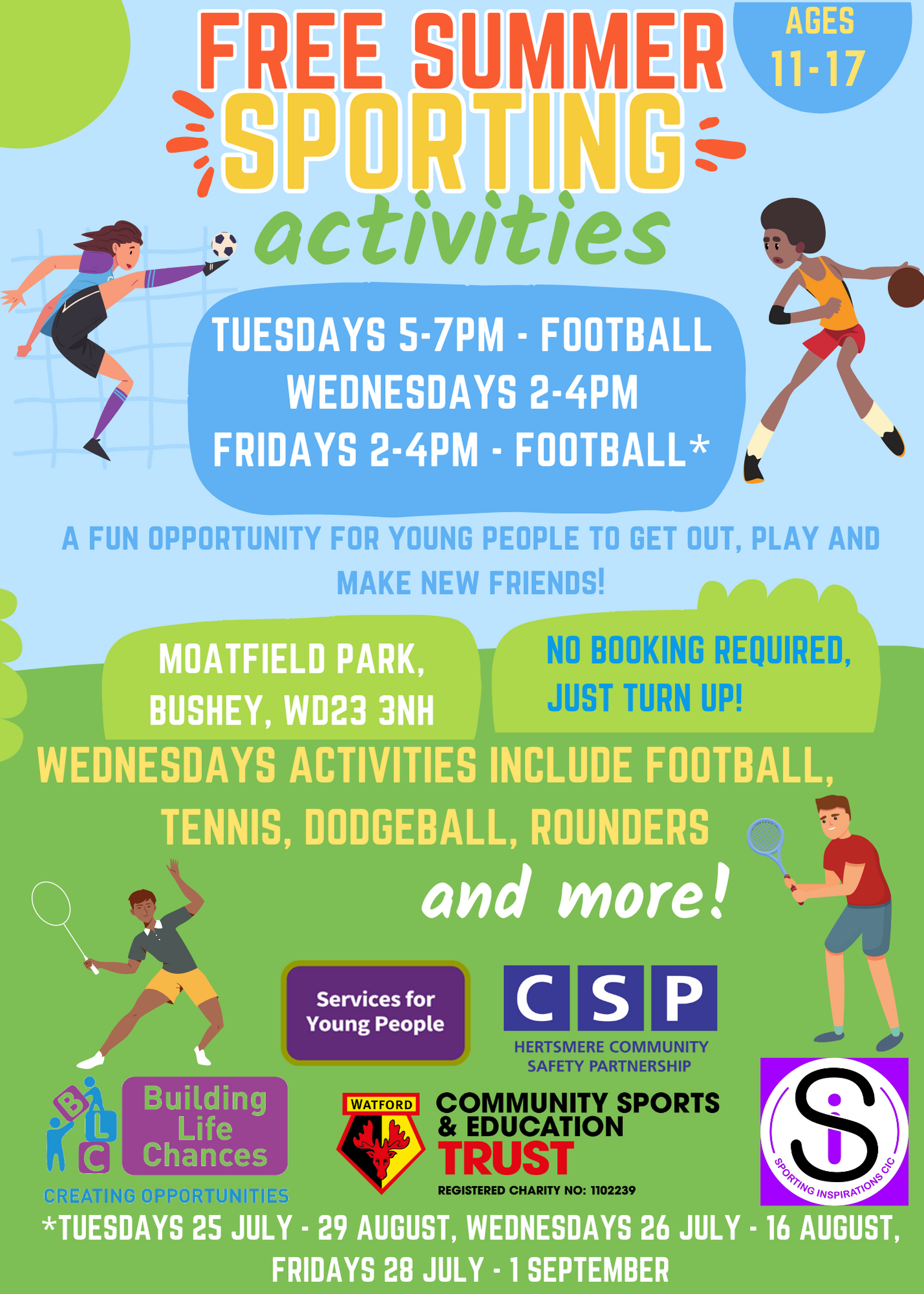 Free Summer Sporting Activities – 64th Bushey & Oxhey Scout Group